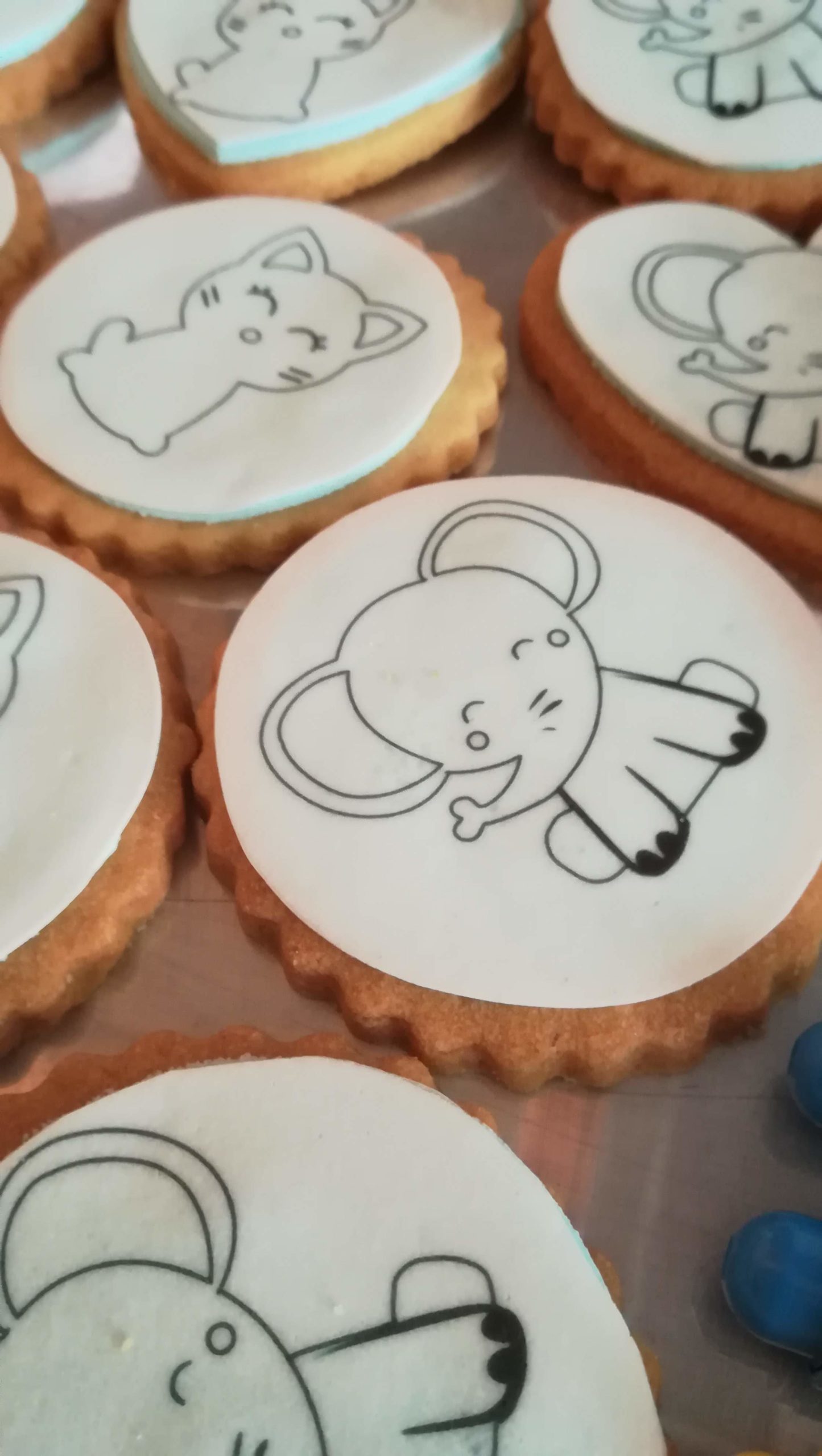 Biscuits à colorier pour animer un goûter d'anniversaire, de baptême...
