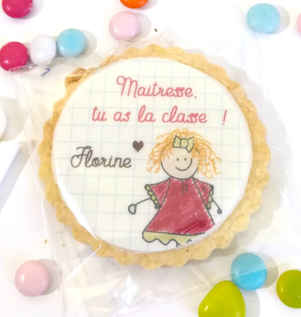 Biscuit "ardoise personnalisée" (cadeau pour la maitresse ou le maitre !)